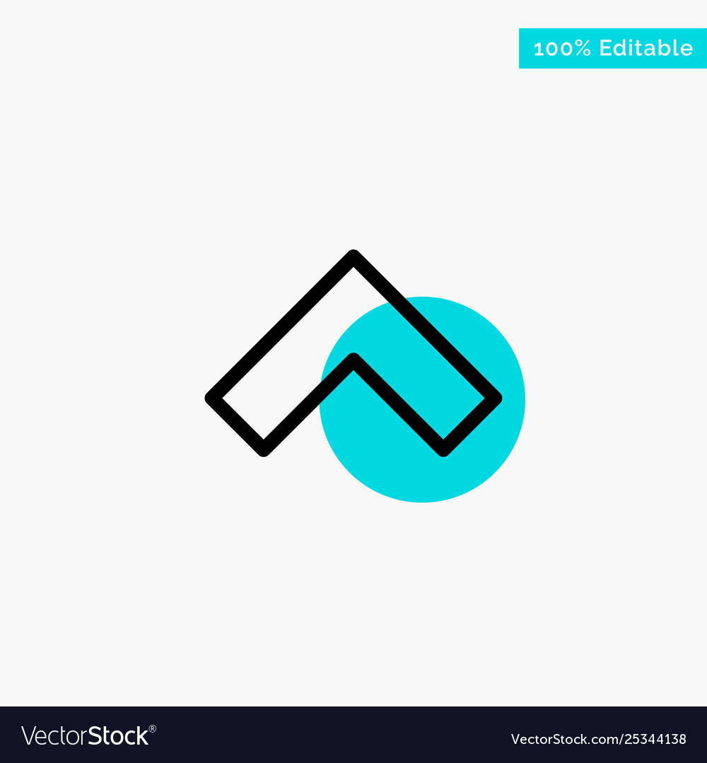 Arrow up forward turquoise highlight circle point Vector Image