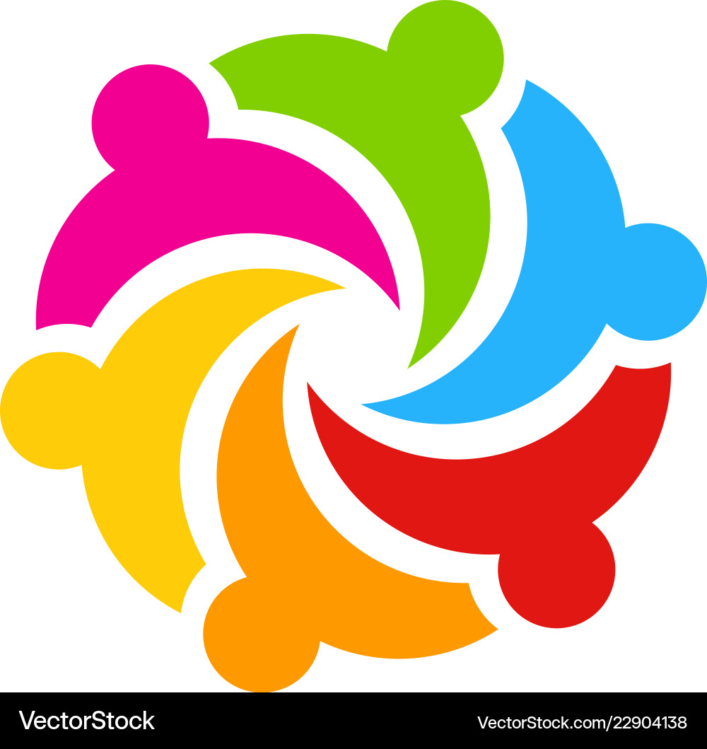 Color people logo icon design Royalty Free Vector Image