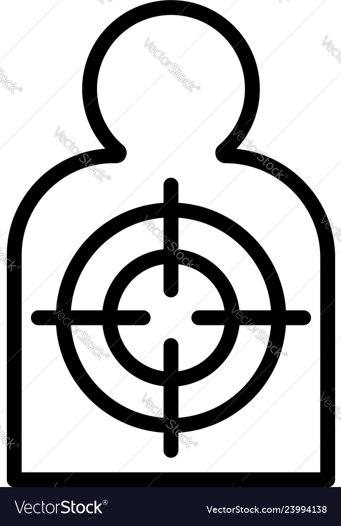 Man silhouette target icon outline style Vector Image Man silhouette target icon outline style Vector Image