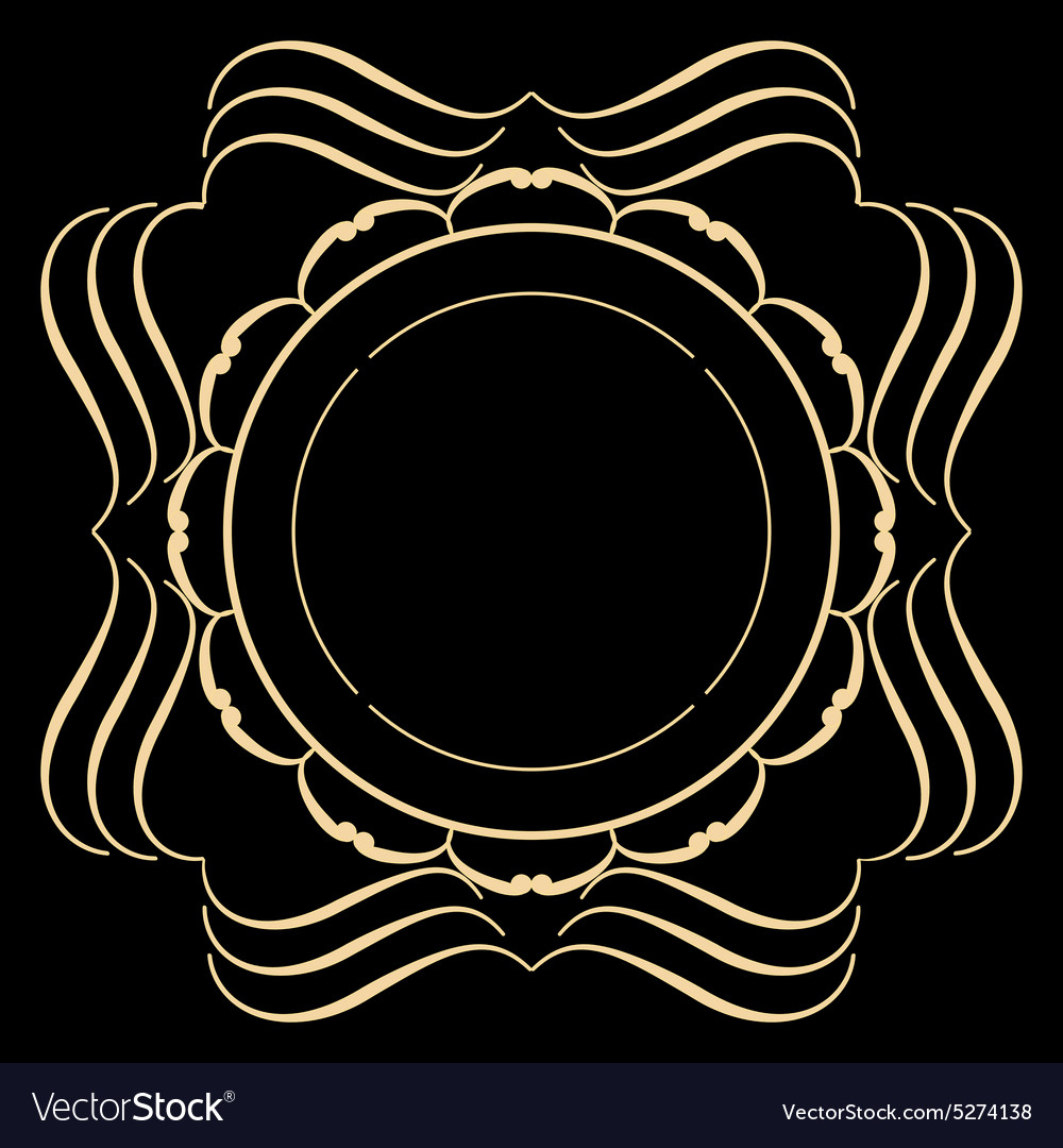 Monogram emblem template Royalty Free Vector Image