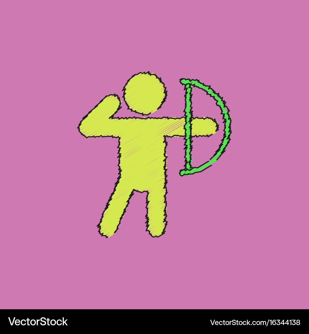 Olympic games archery player athlete icon Vector Image