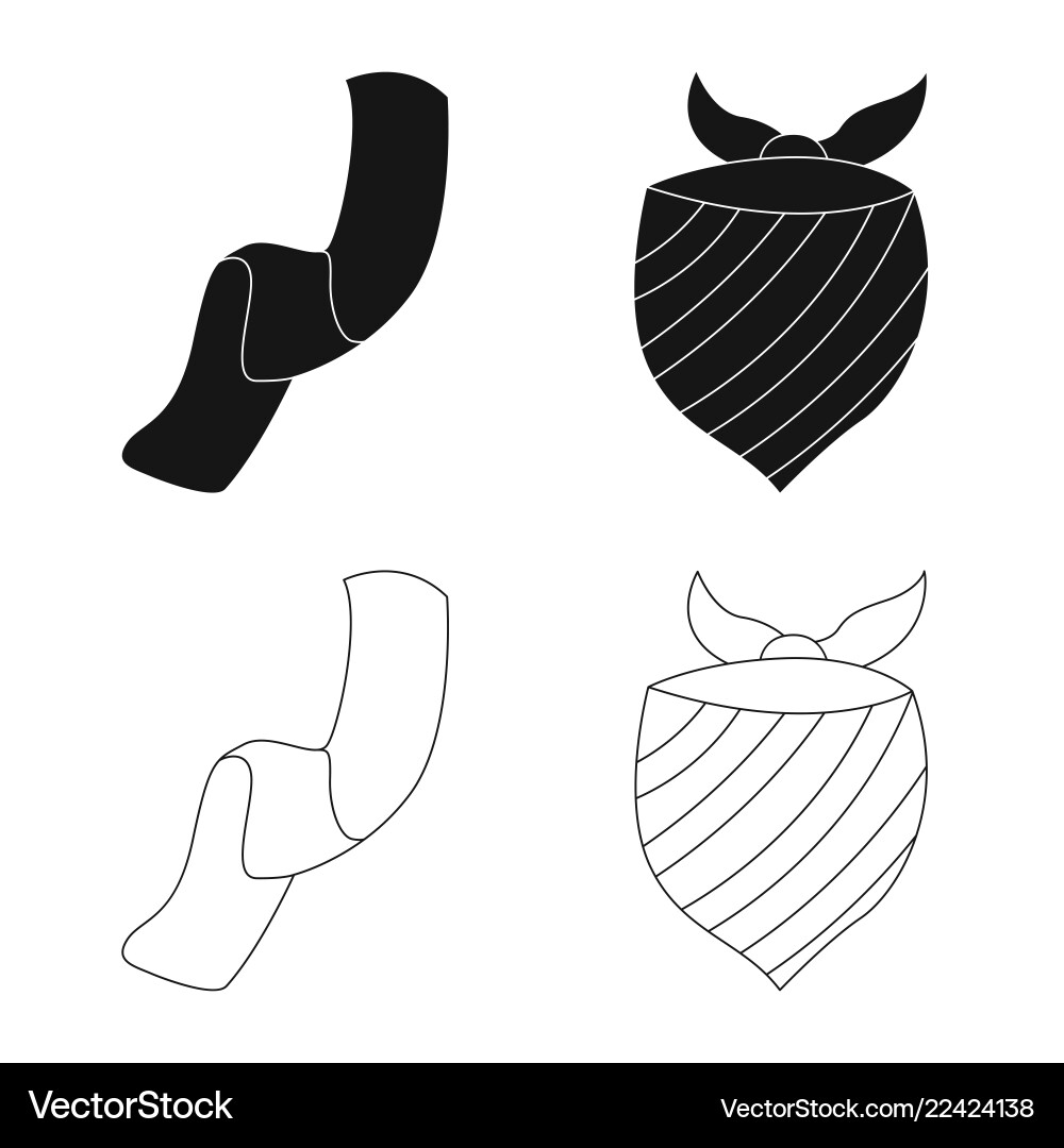 Scarf and shawl sign Royalty Free Vector Image