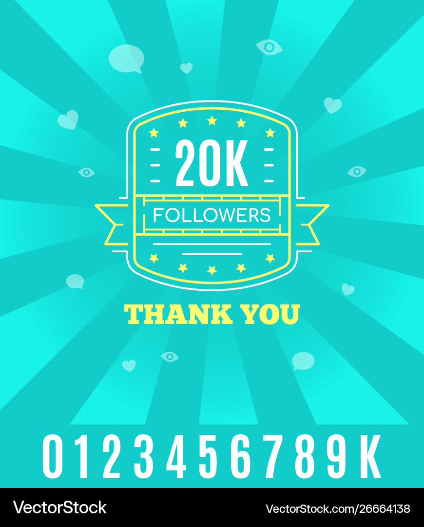 Thank you followers Royalty Free Vector Image - VectorStock