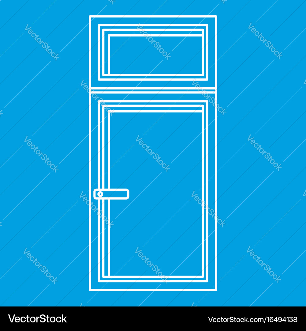 Wooden window icon outline Royalty Free Vector Image