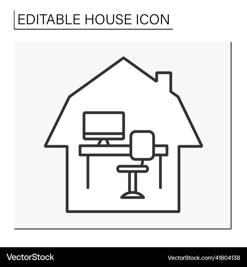 Workspace line icon Royalty Free Vector Image - VectorStock