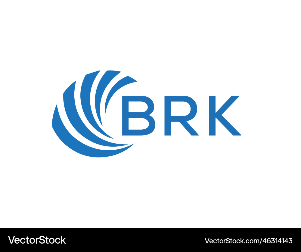 Brk abstract business growth logo design on white Vector Image