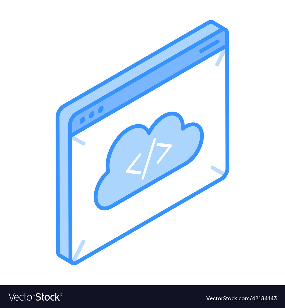 Cloud coding Royalty Free Vector Image - VectorStock