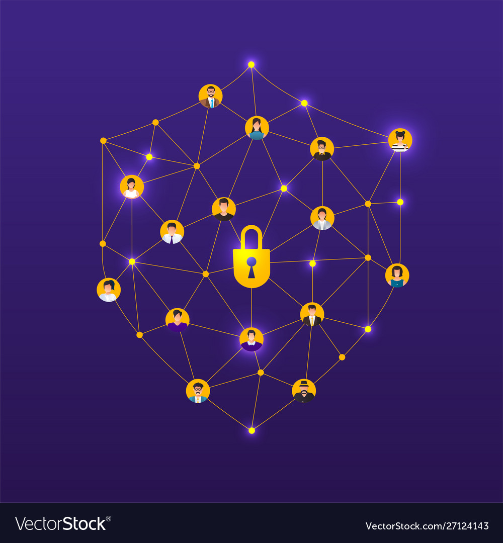Isometric network security Royalty Free Vector Image
