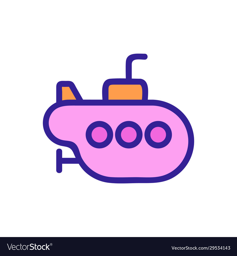 Periscope submarine icon isolated contour Vector Image Periscope submarine icon isolated contour Vector Image
