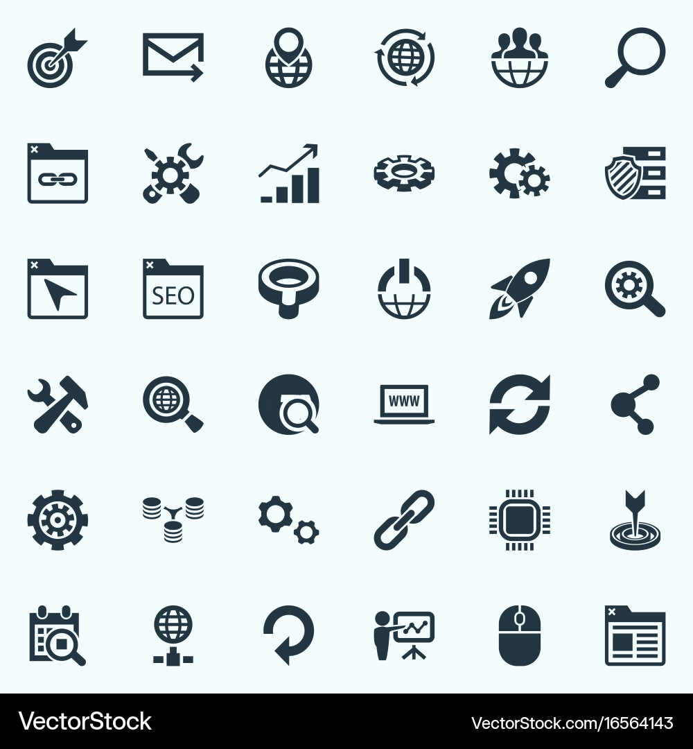 Set of simple search icons Royalty Free Vector Image