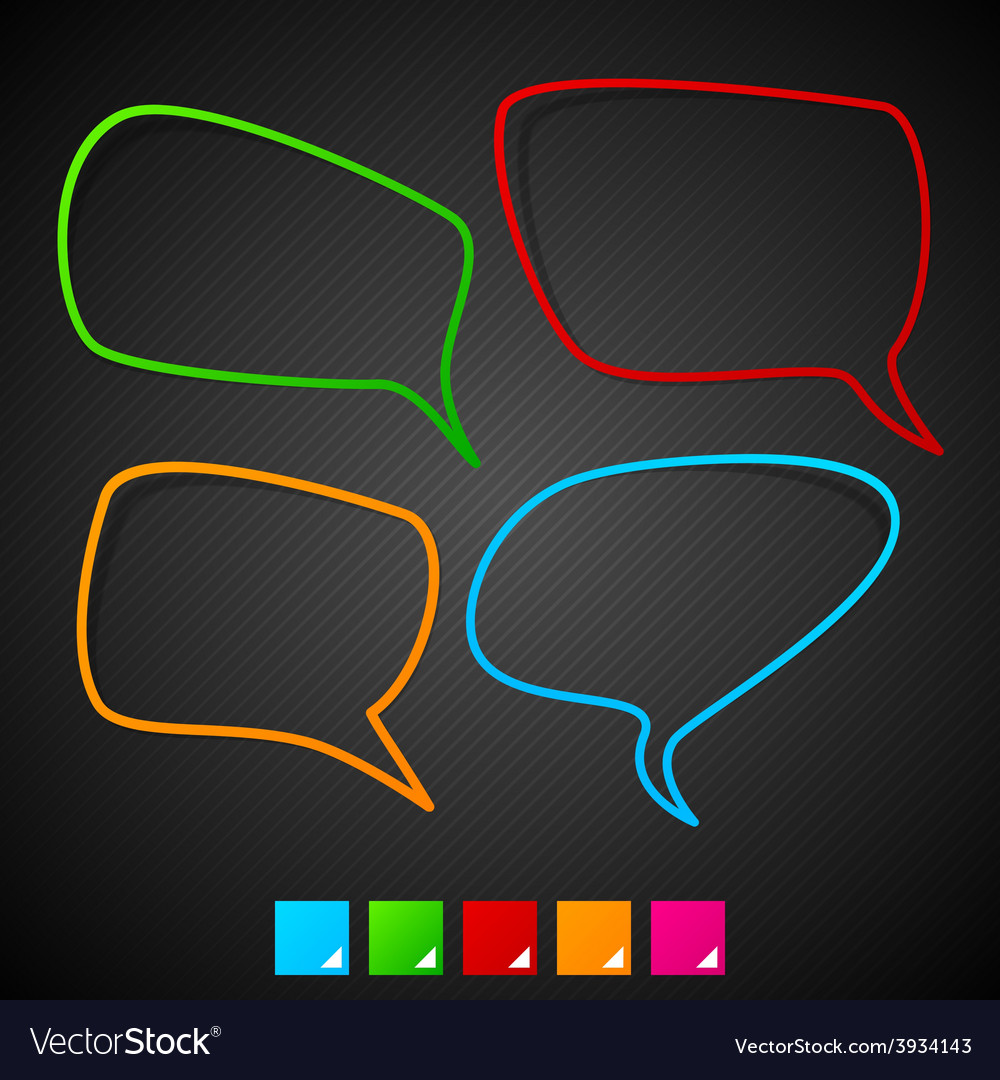 Speech notification paper frames Royalty Free Vector Image