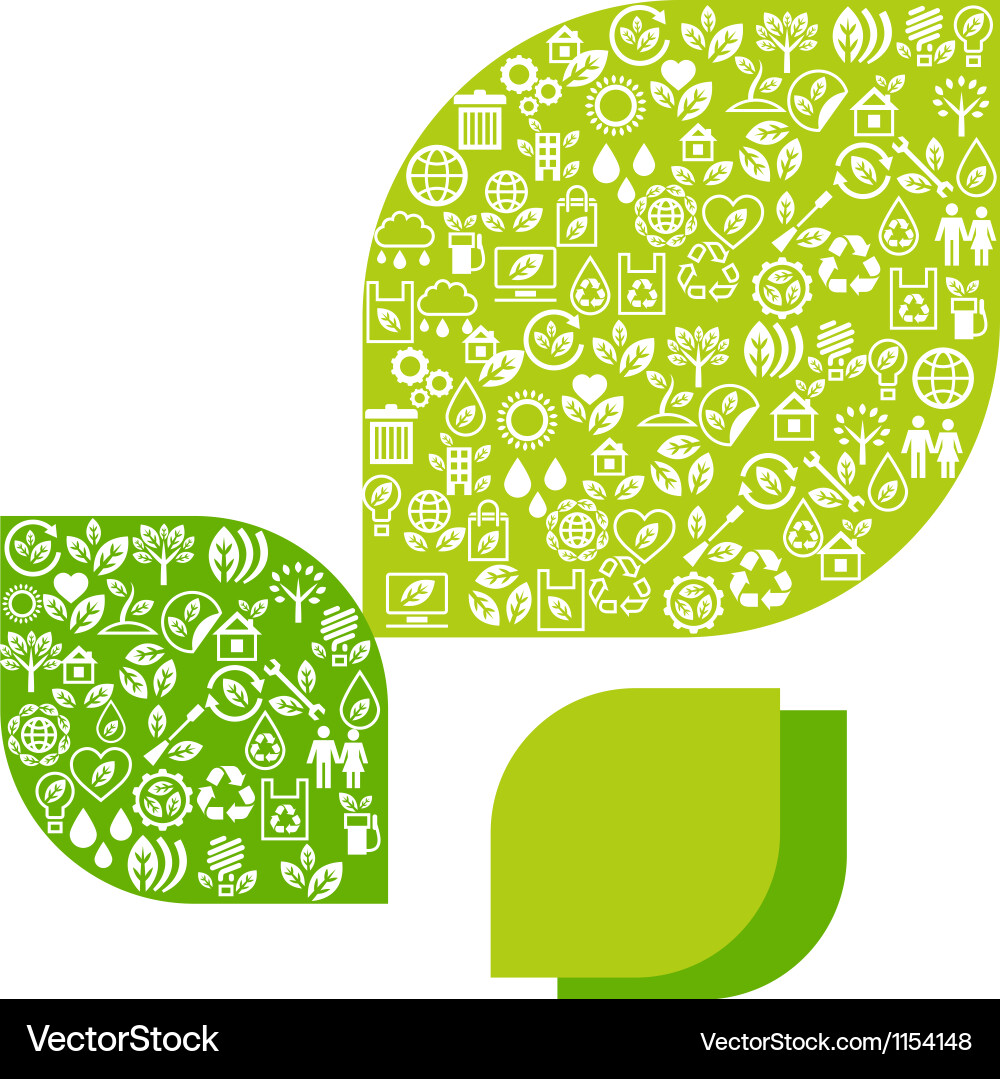 Abstract background of eco web icons Royalty Free Vector