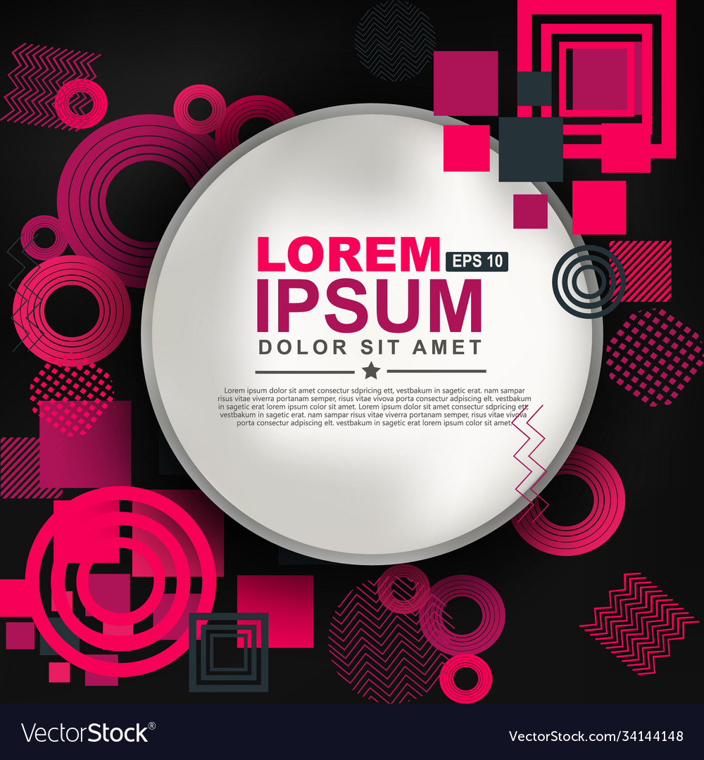 Abstract circle geometric pattern design Vector Image