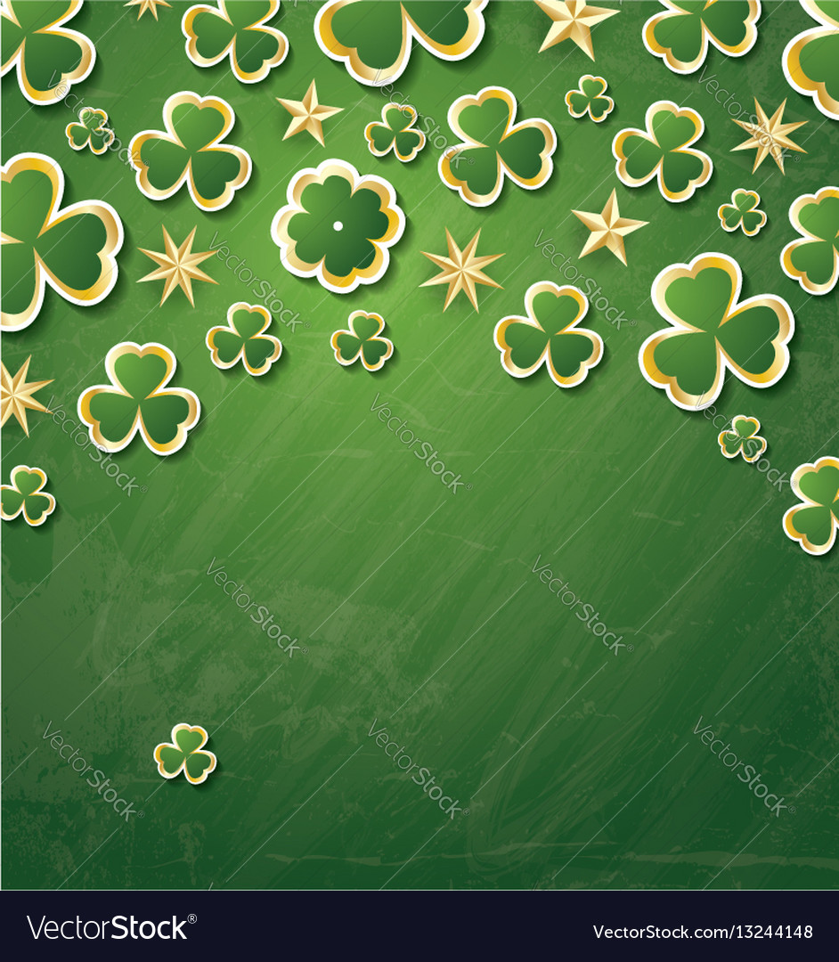 Clover pattern for st patricks day with copy Vector Image