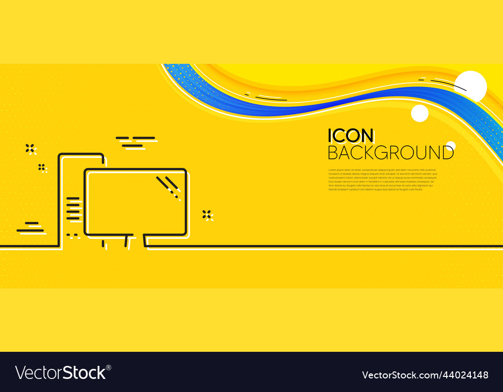 Computer line icon pc component sign monitor Vector Image