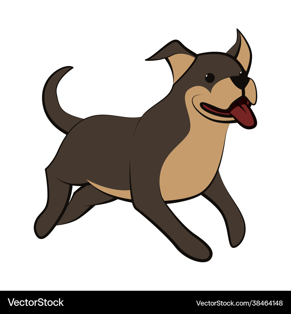 Cute cartoon icon a big dog Royalty Free Vector Image