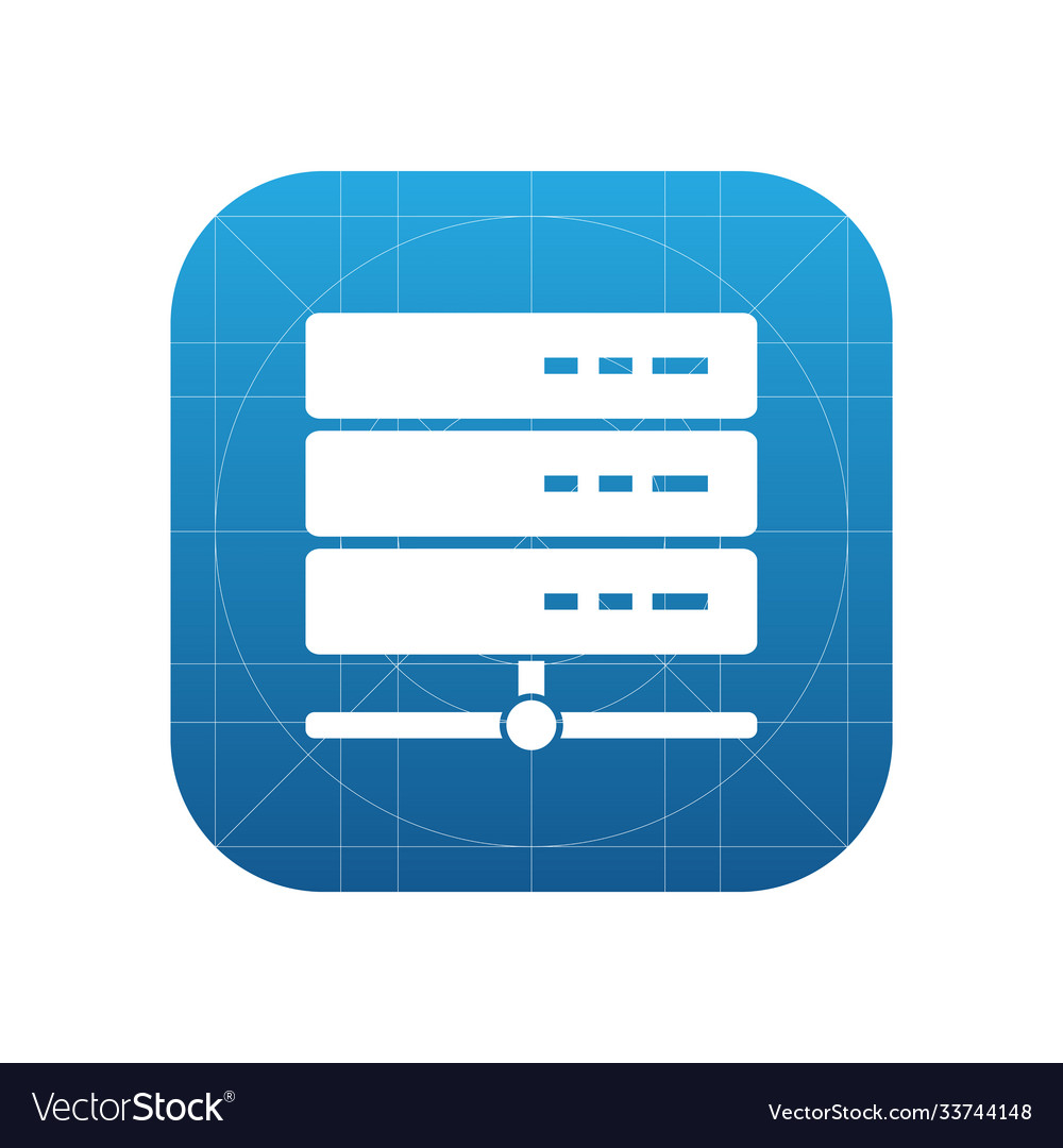 Database server icon sign storage Royalty Free Vector Image