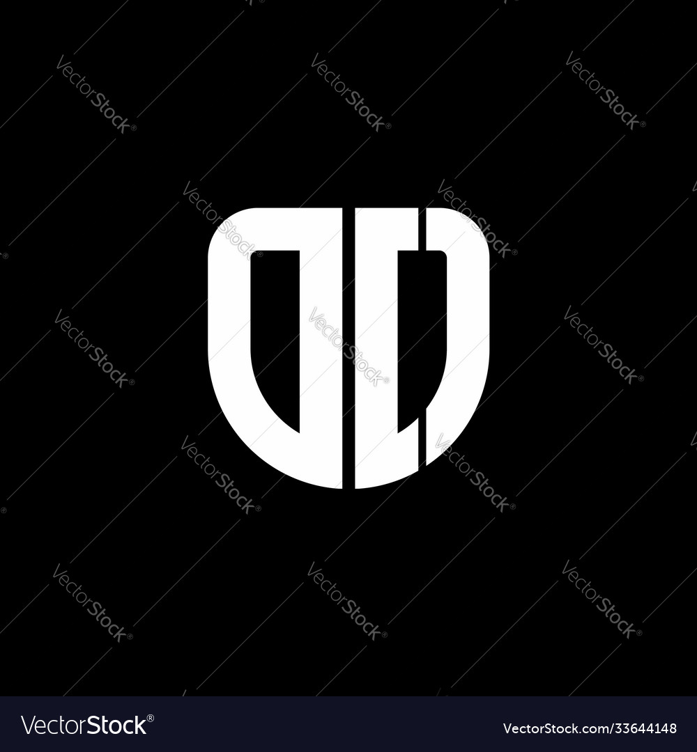 Do logo monogram with circular shape shield Vector Image
