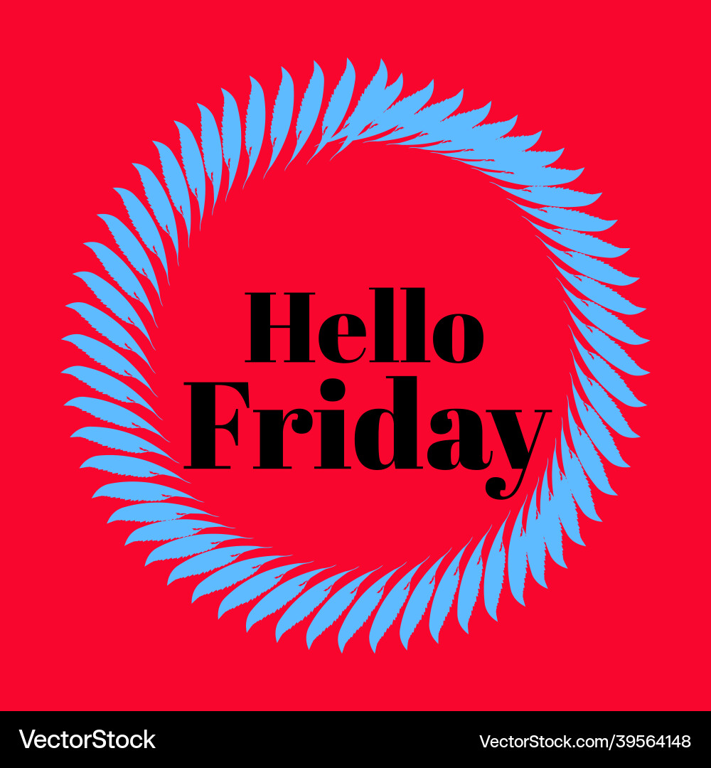 Hello friday hand lettering png design Royalty Free Vector