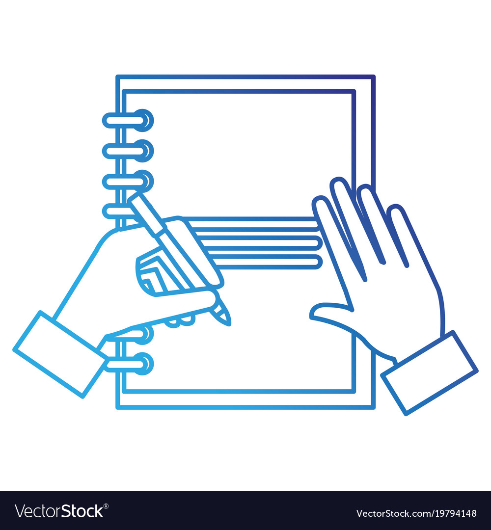 Note book with hand write Royalty Free Vector Image