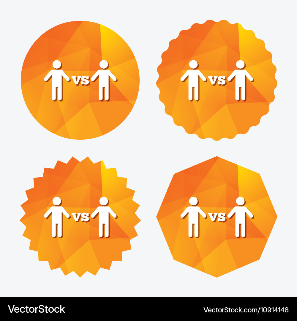 Player vs sign icon games symbol Royalty Free Vector Image