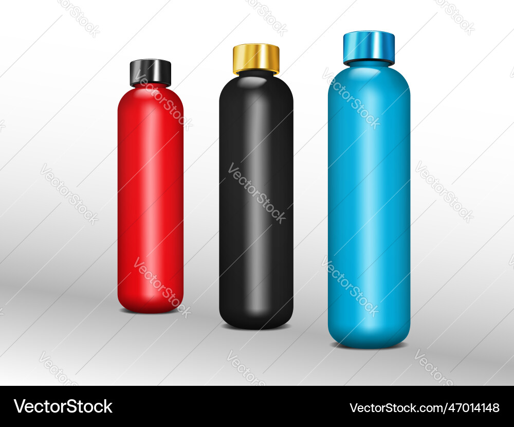 Tall narrow cylinder shaped bottle with screw cap Vector Image