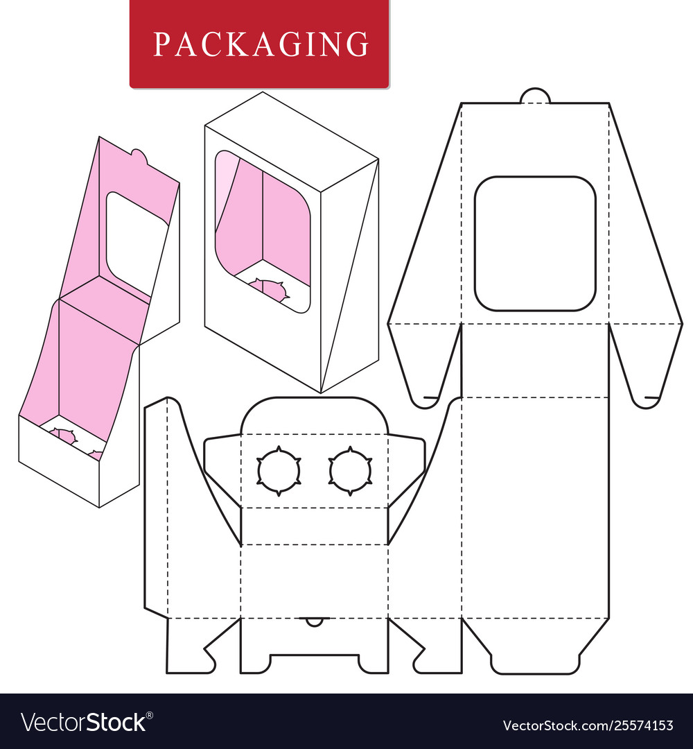 Boxpackage template isolated Royalty Free Vector Image
