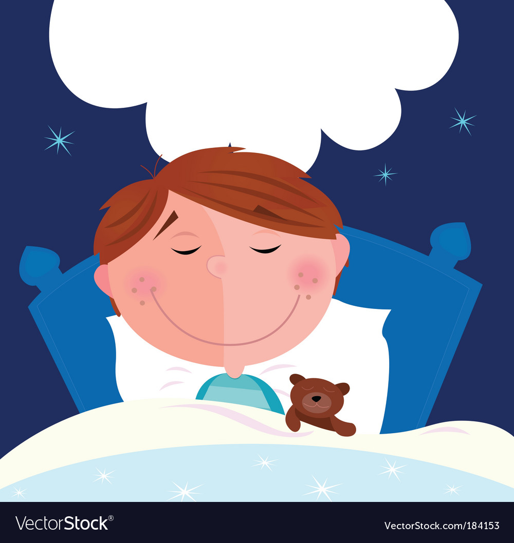 Boy sleeping Royalty Free Vector Image - VectorStock
