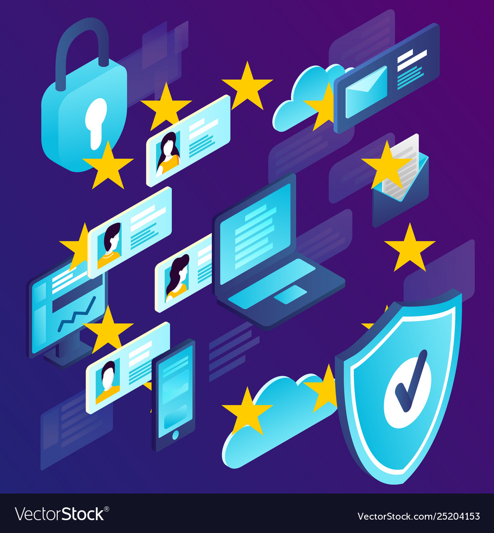 Concept general data protection regulation Vector Image