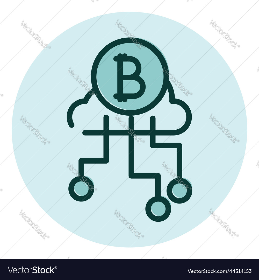 Cryptocurrency cloud on a white background Vector Image
