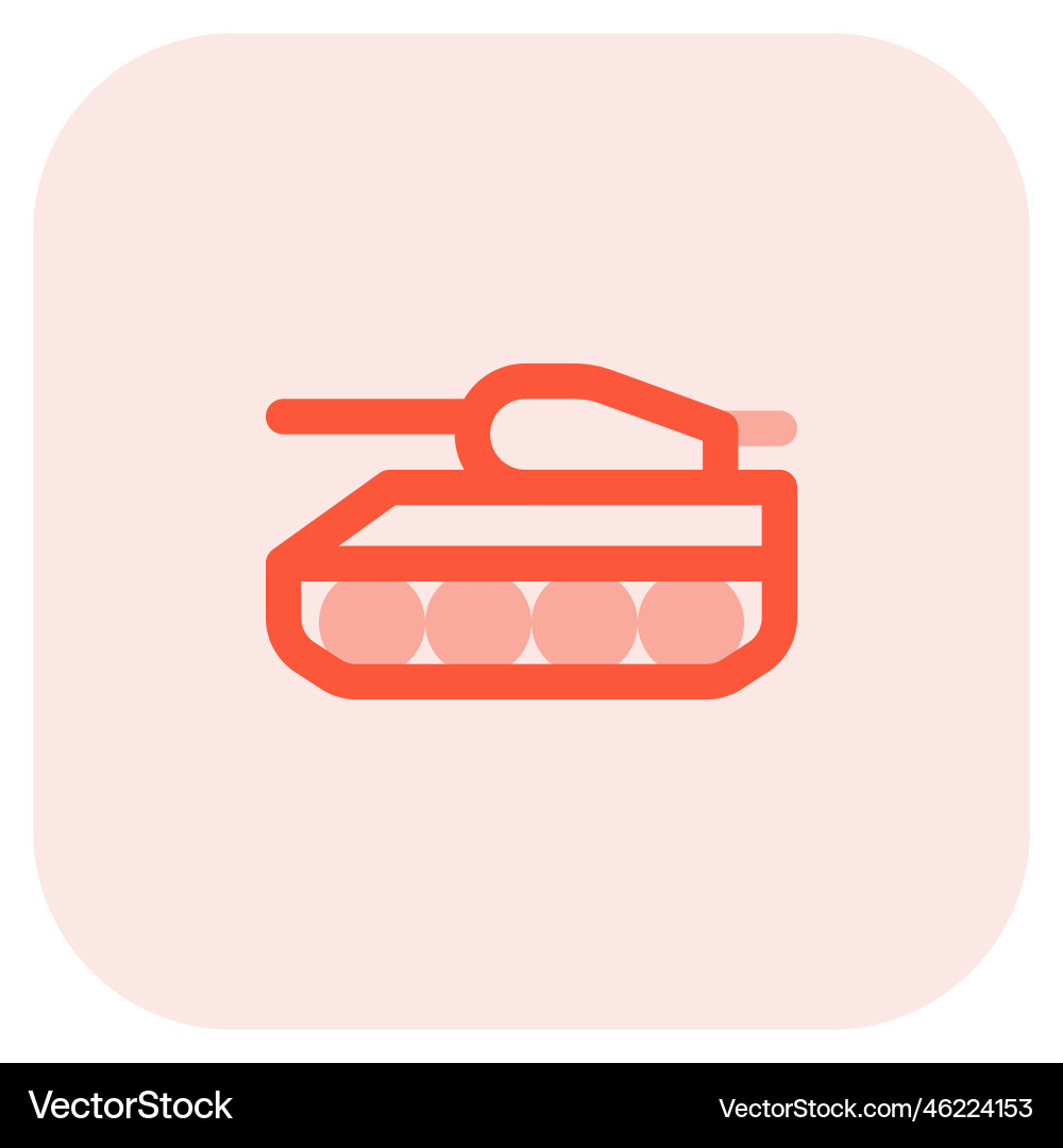 Modern tank with a larger caliber gun Royalty Free Vector
