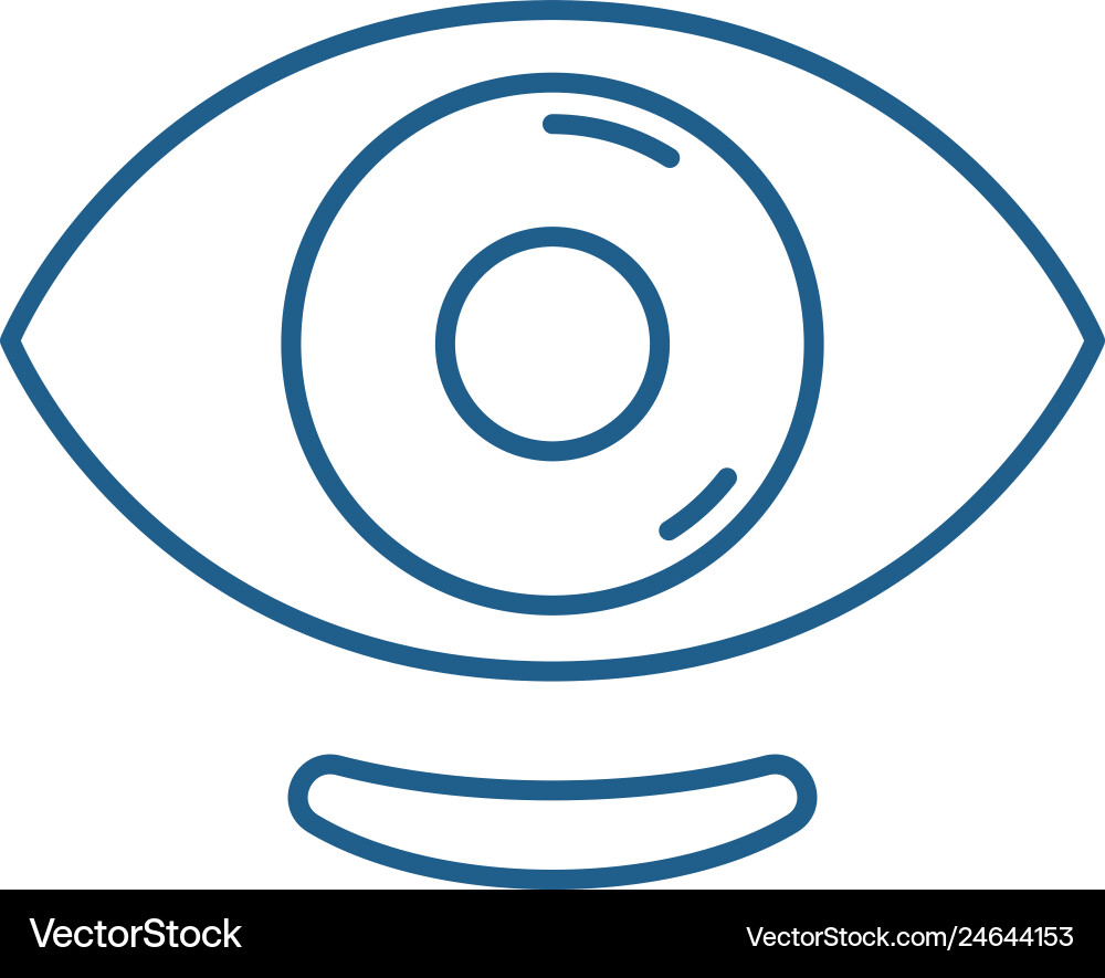 Ophthalmic lenses line icon concept Royalty Free Vector