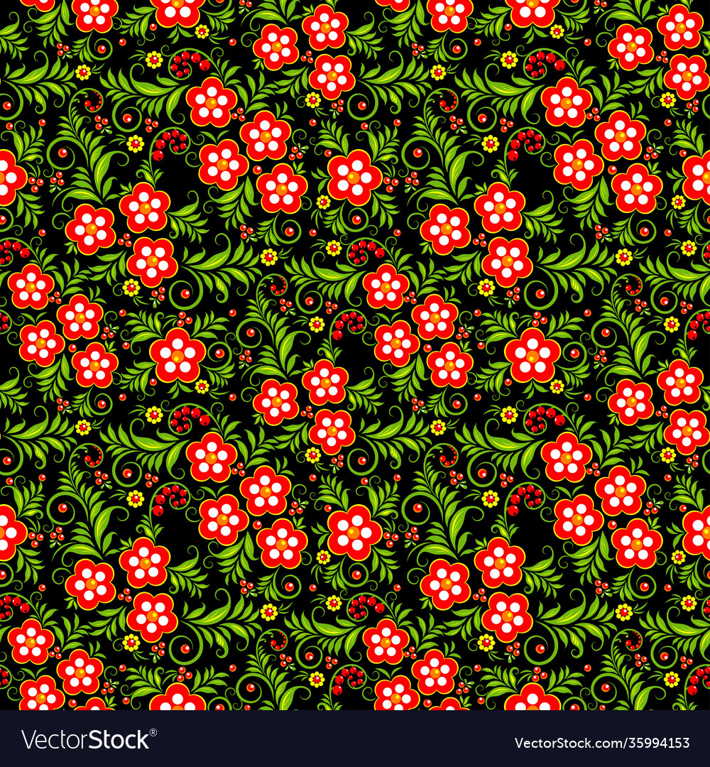 Pattern with a stylized flower Royalty Free Vector Image