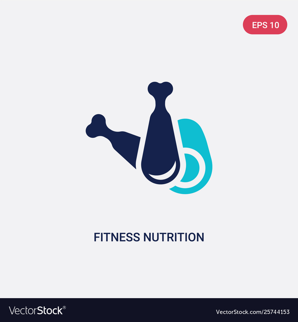 Two color fitness nutrition icon from gym Vector Image