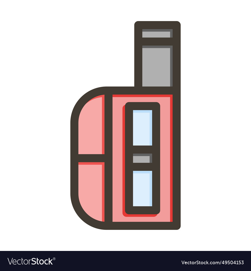 Vape thick line filled colors icon for personal Vector Image