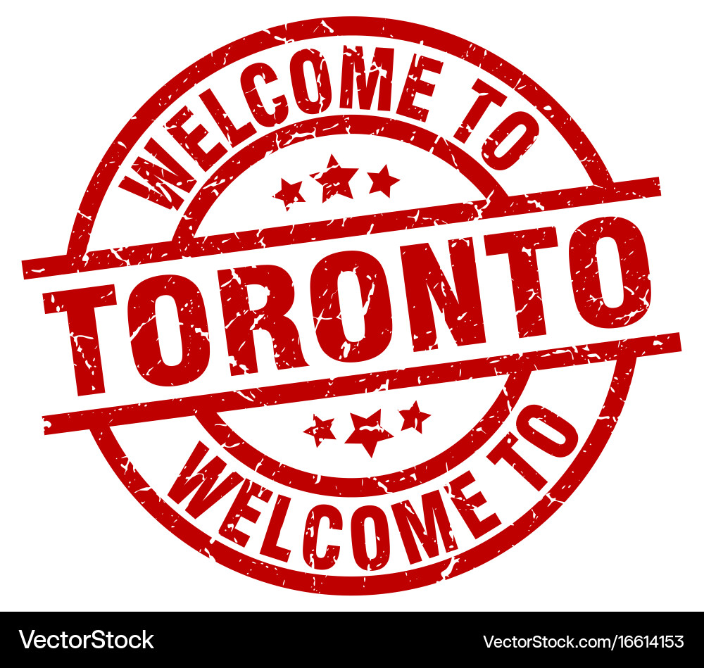 Welcome to toronto red stamp Royalty Free Vector Image