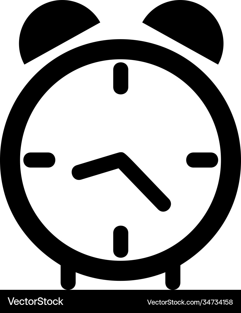 Clock icon in trendy flat style isolated on white Vector Image