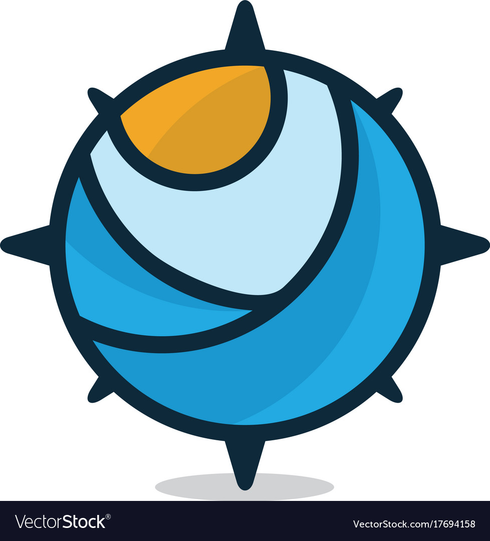 Compass wave Royalty Free Vector Image - VectorStock