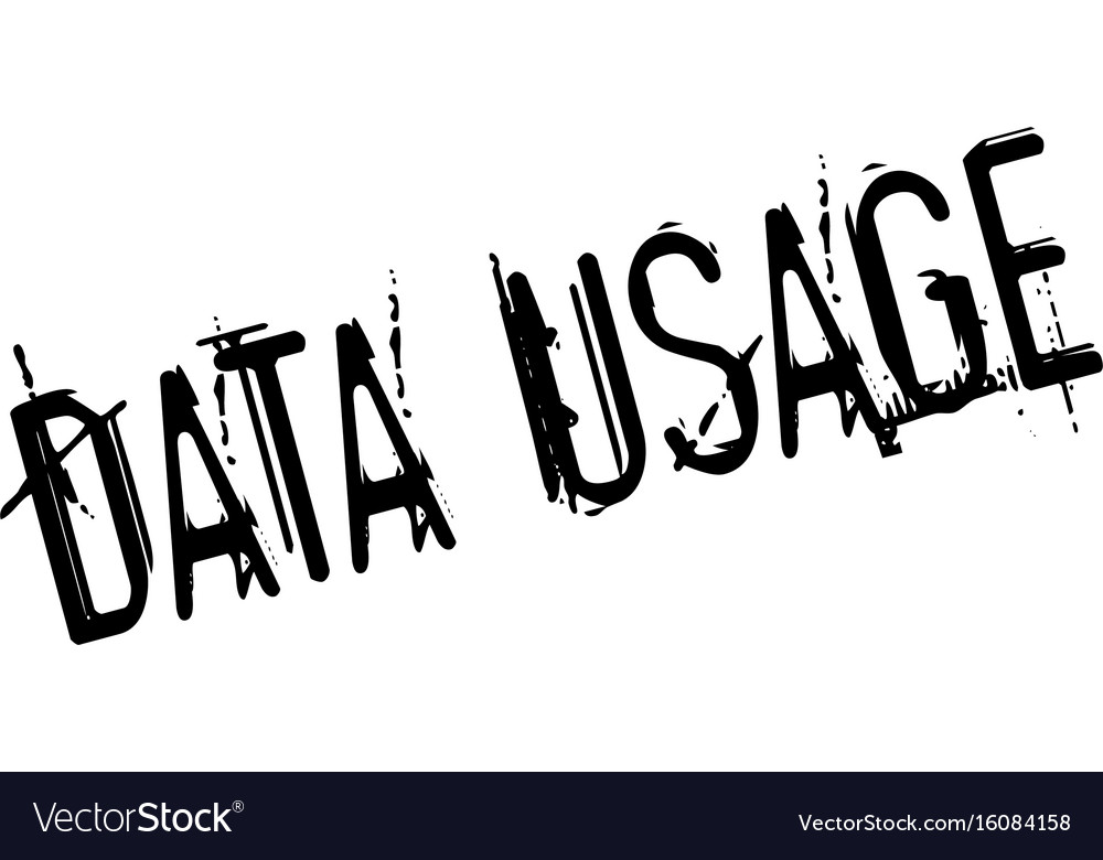 Data usage rubber stamp Royalty Free Vector Image