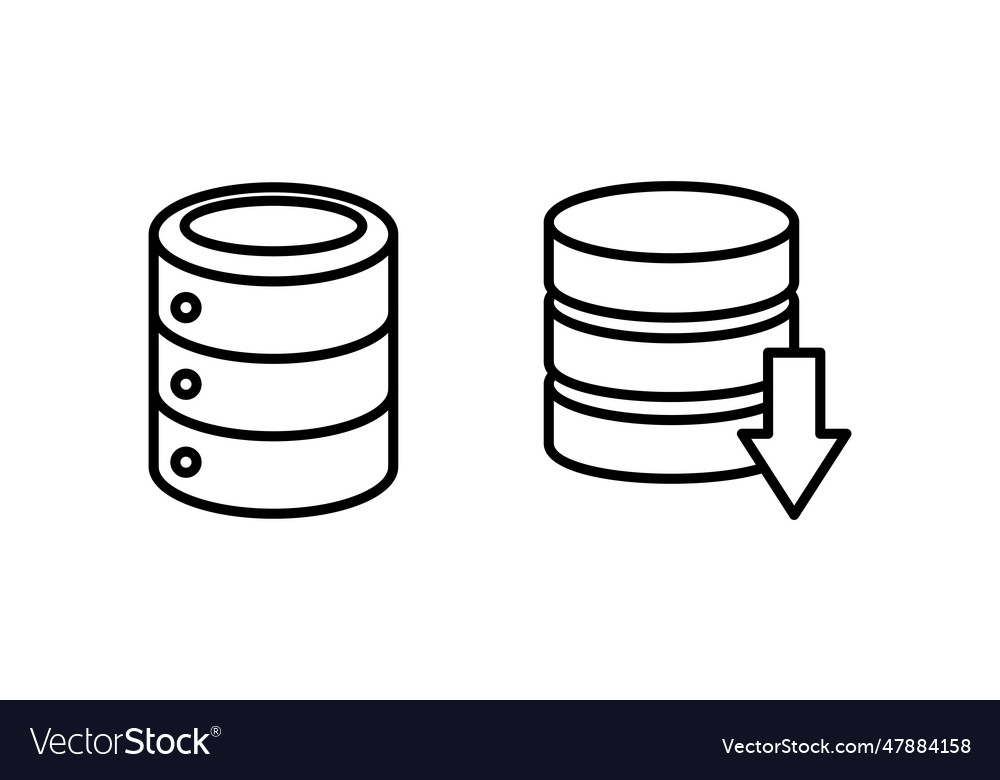 Database icon server icon storage Royalty Free Vector Image Database icon server icon storage Royalty Free Vector Image