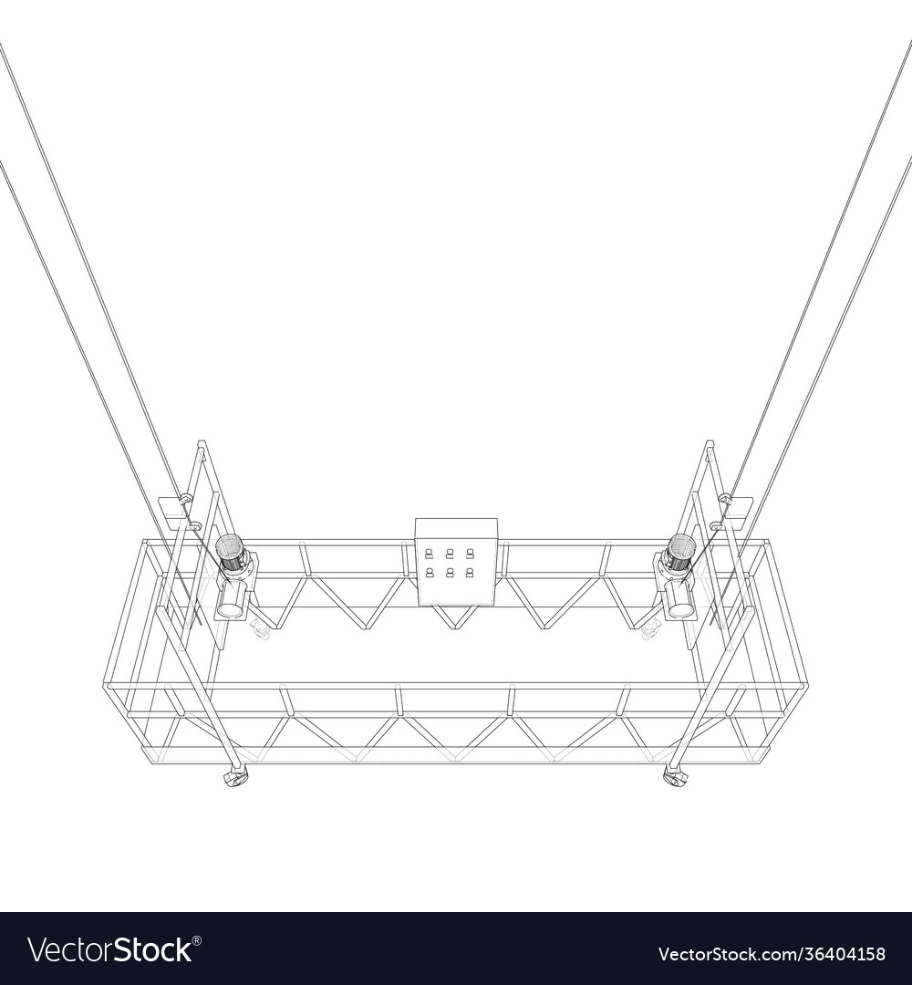 Empty construction elevator Royalty Free Vector Image