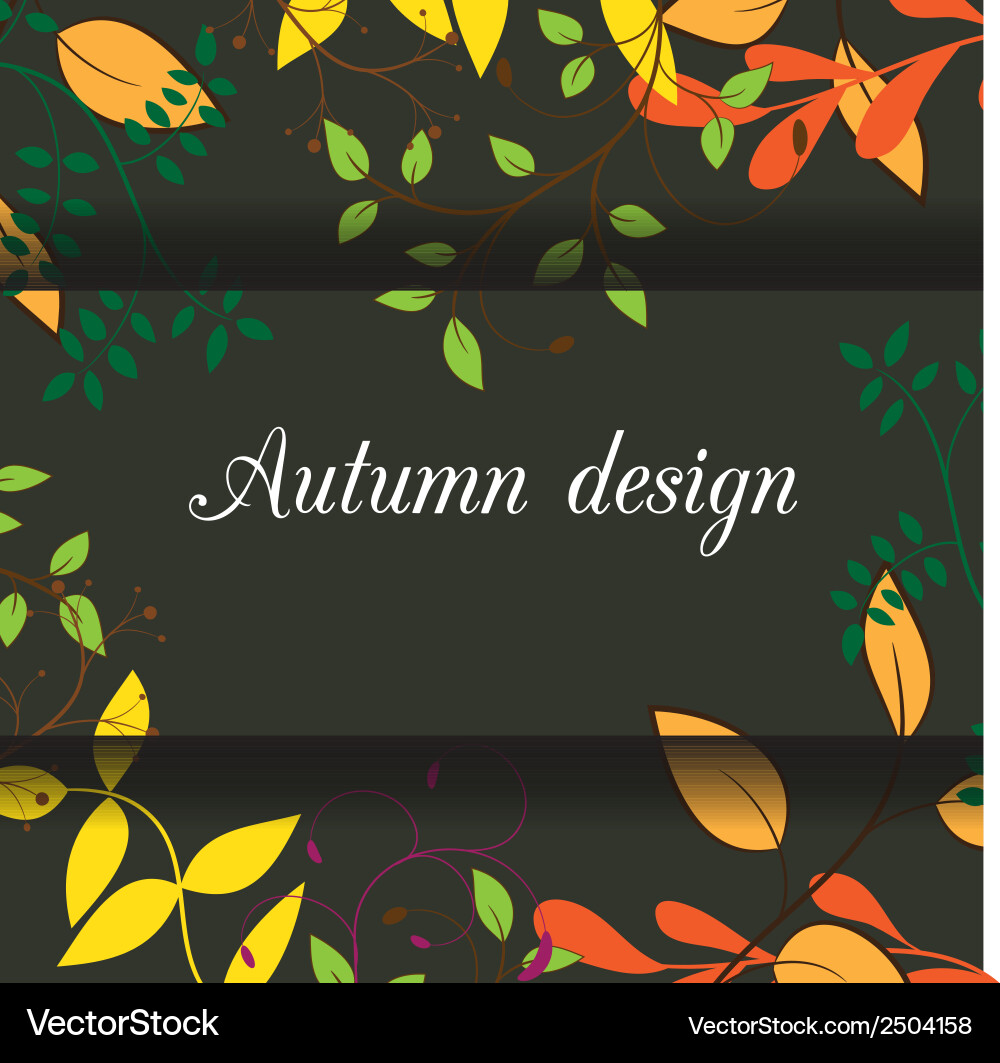Leaves design card Royalty Free Vector Image - VectorStock