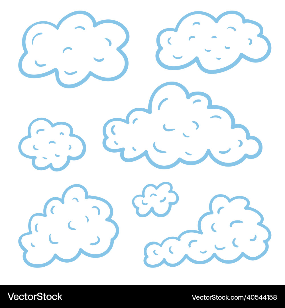 Set of design elements abstract doodle cartoon Vector Image