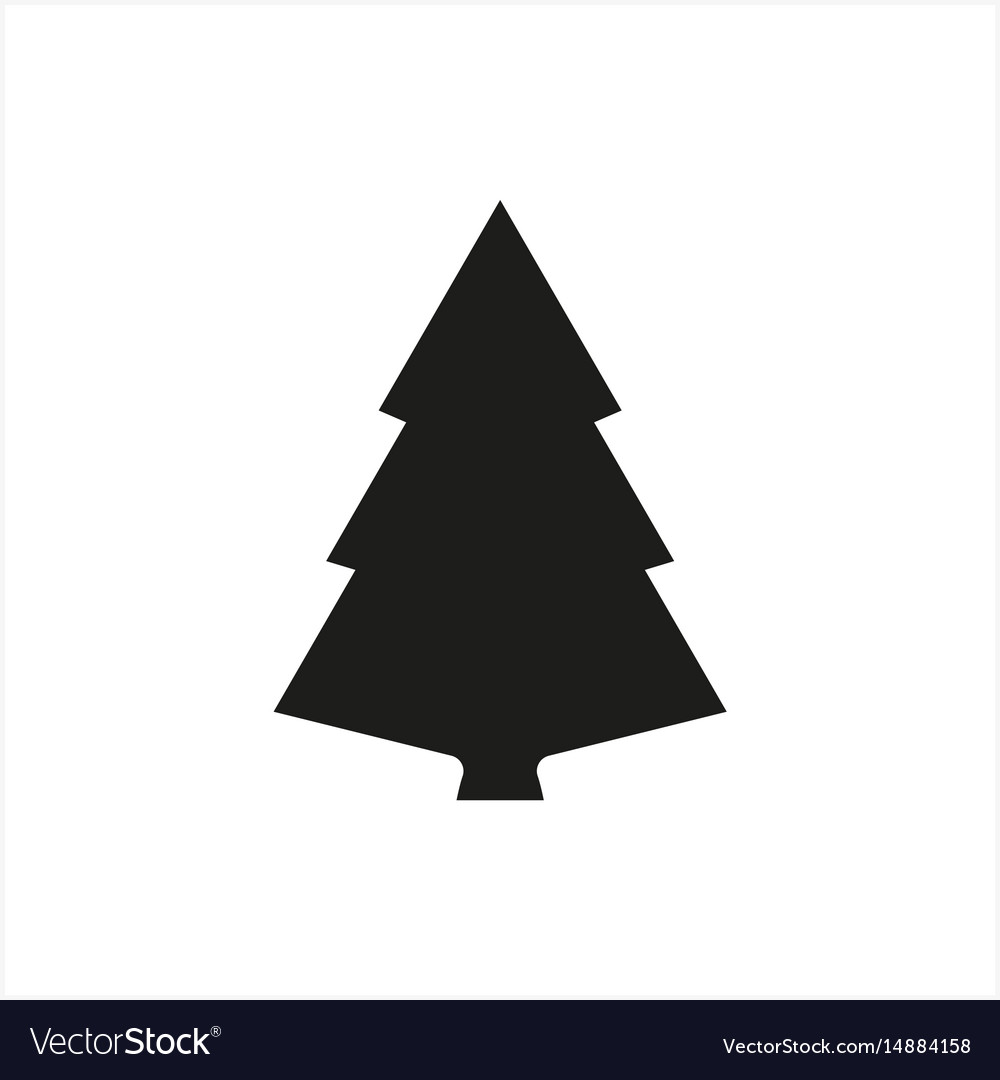 Simple minimal black tree icon symbol style Vector Image