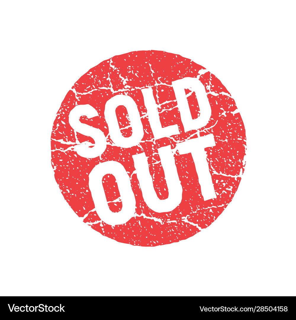 Sold stamp icon background out seal Royalty Free Vector