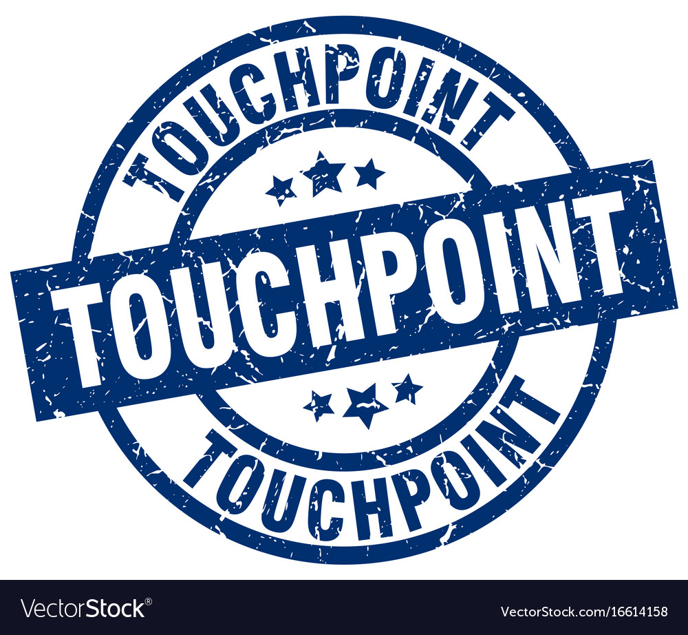Touchpoint blue round grunge stamp Royalty Free Vector Image