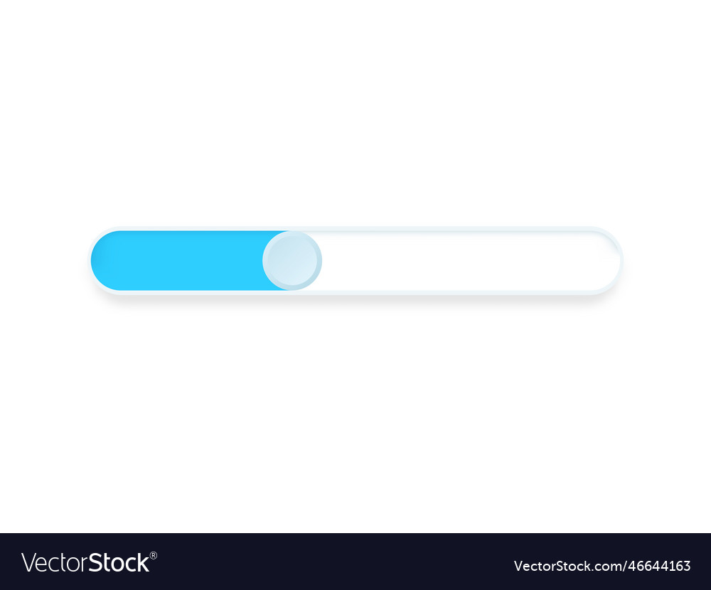 3d scrollbar element button interaction technique Vector Image