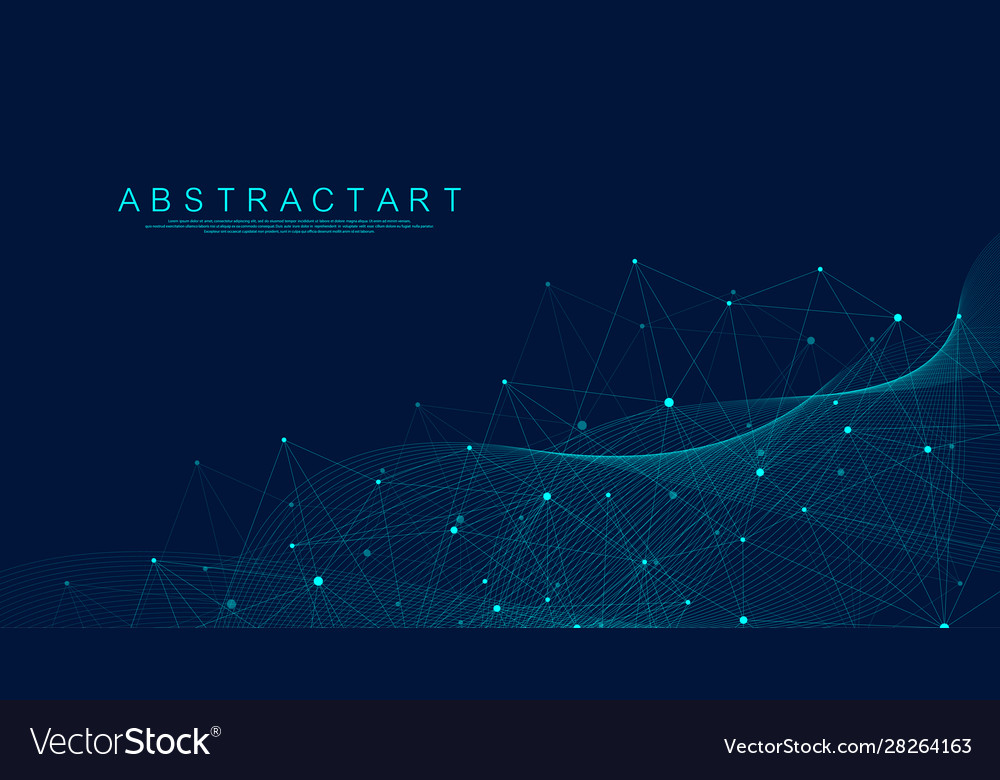 Abstract big data visualization digital network Vector Image