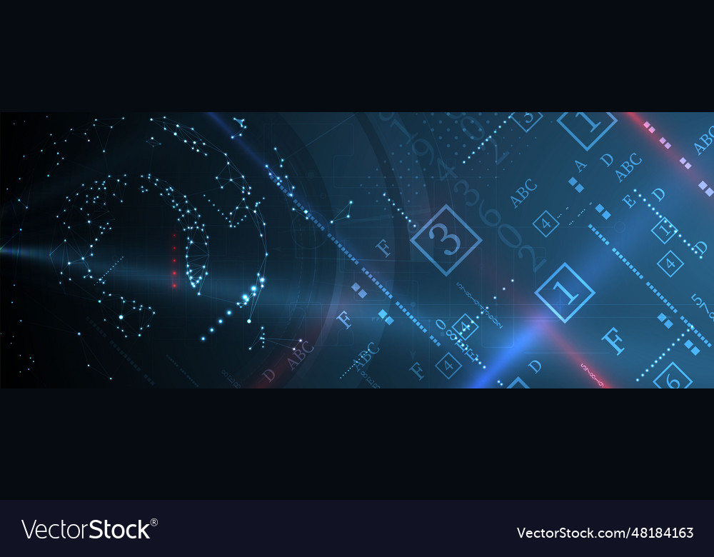 Abstract structure circuit computer technology Vector Image