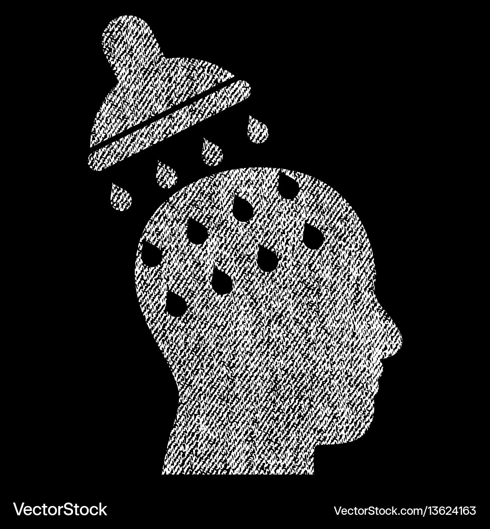 Brain washing fabric textured icon Royalty Free Vector Image